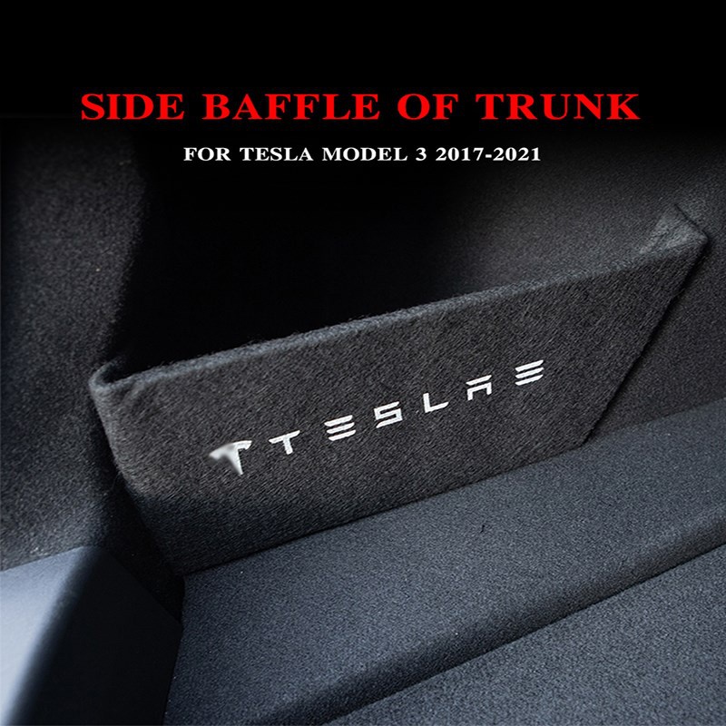 Car Trunk Baffle For Tesla Model 3 2021 compartment organizer Luggage ...