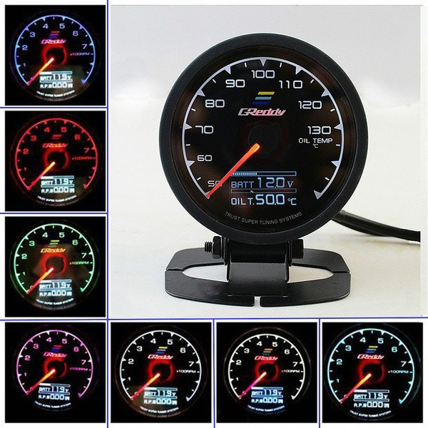 Greddy Meter Multi D/A Dauge 7 Colour Display Universal Fit + Battery ...
