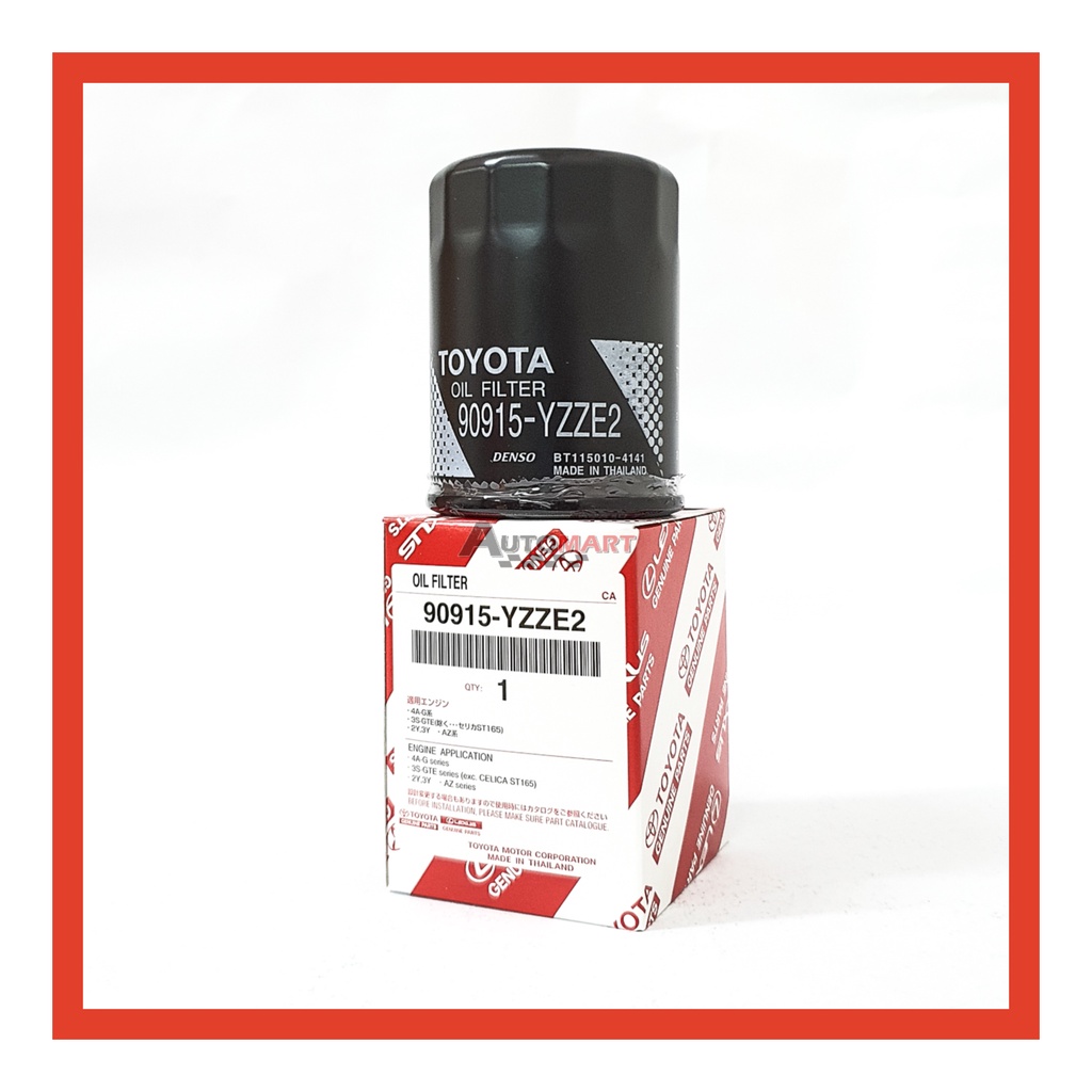 ORIGINAL TOYOTA OIL FILTER 90915-YZZE2 ALPHARD CAMRY VELLFIRE ESTIMA ...