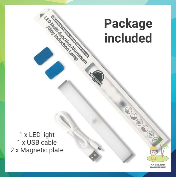 【HOMEWARE】LED Motion Sensor Light Bar Portable USB Rechargeable Auto ...