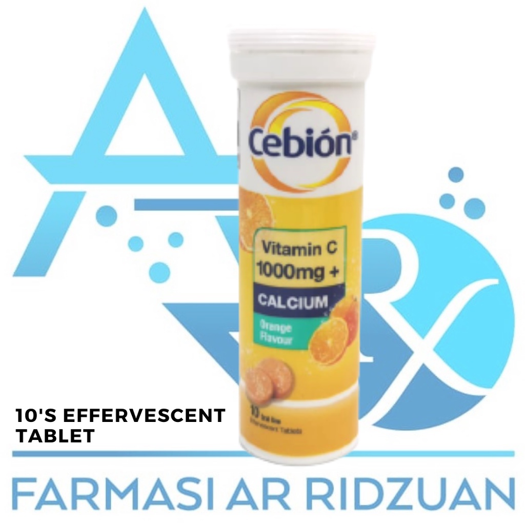 Cebion Vitamin C 1000mg + Calcium Effervescent Tablet (10's/40's) | Shopee Malaysia