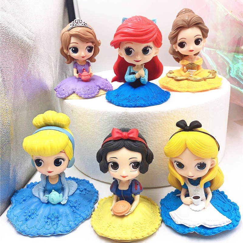 [Spot] Q version cute princess cake decoration set Snow White ...
