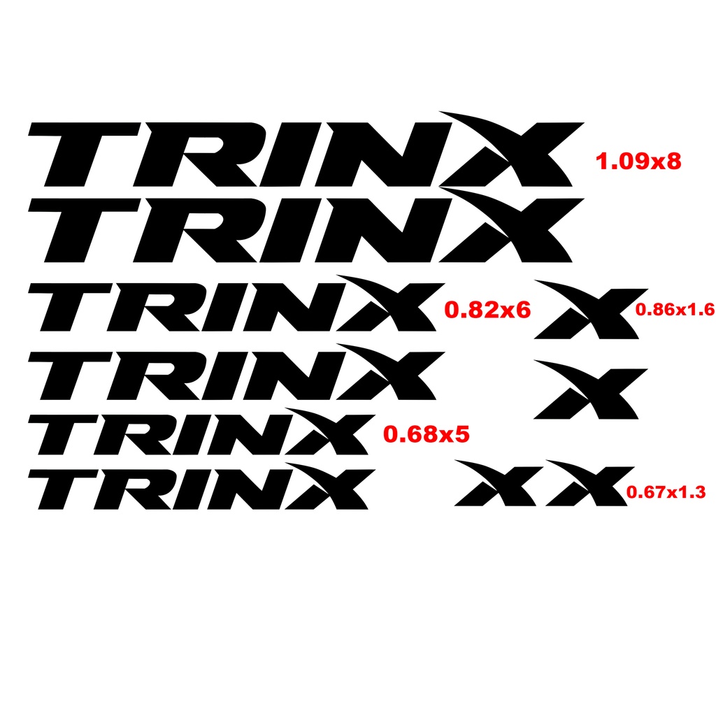 TRINX Sticker Decal for Mountain Bike and Road Bike (Sticker cut out ...