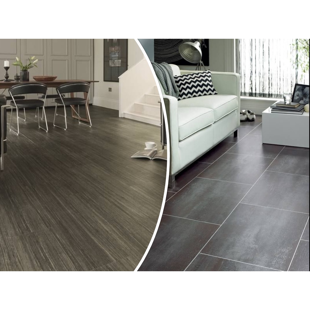 Pvc Vinyl Tiles Flooring 16pcs /27sqft DIY Vinyl Flooring(NO GLUE ...