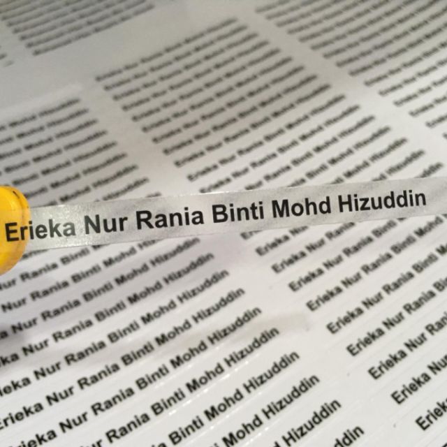 A3 STICKER NAMA - TRANSPARENT | Shopee Malaysia