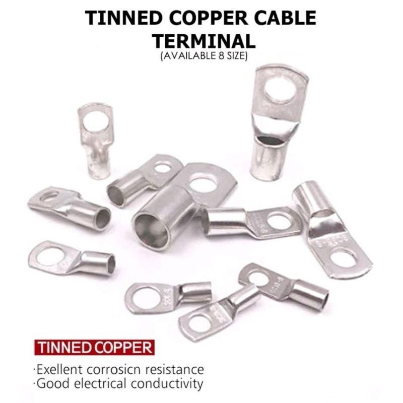 Cable Lug SC Series Tinned Copper Cable Lug Wire Connector Battery ...