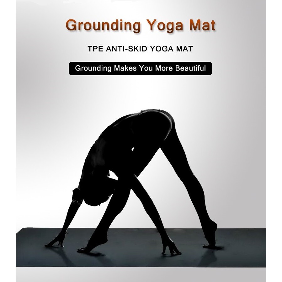 Earthing Grounding Fitness & Yoga Mat with a Grounding Yoga Mat Reduces ...
