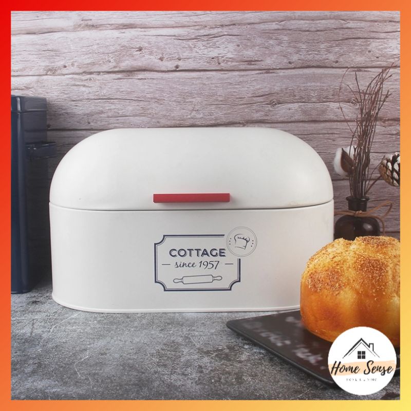 French Bread Box Storage Bread Bin Metal Bread Container Food Storage ...