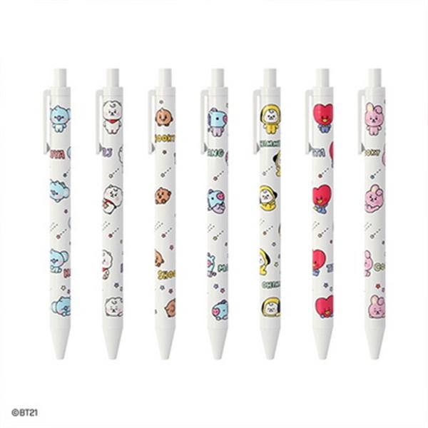 [BTS ballpoint pen set] Character pen 0.38mm, set of 7 types, ballpoint ...