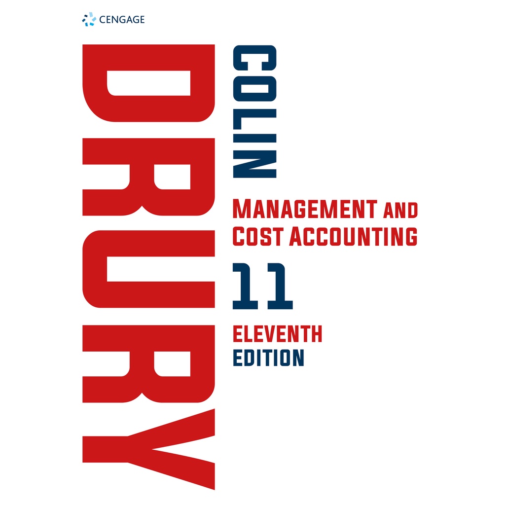 Management and Cost Accounting 11TH Edition Drury Colin 9781473773615 ...