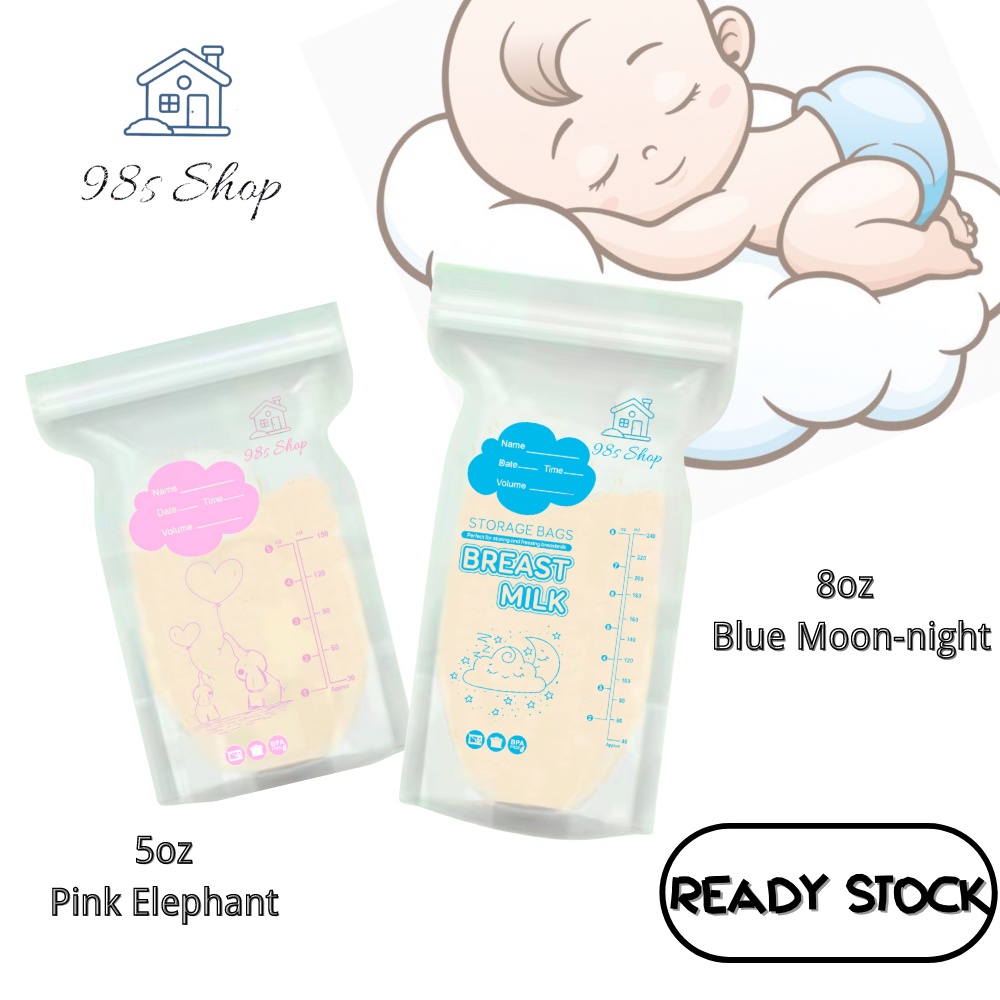Double Lock Breastmilk Storage Bag 5oz/8oz bag susu breastmilk storage ...