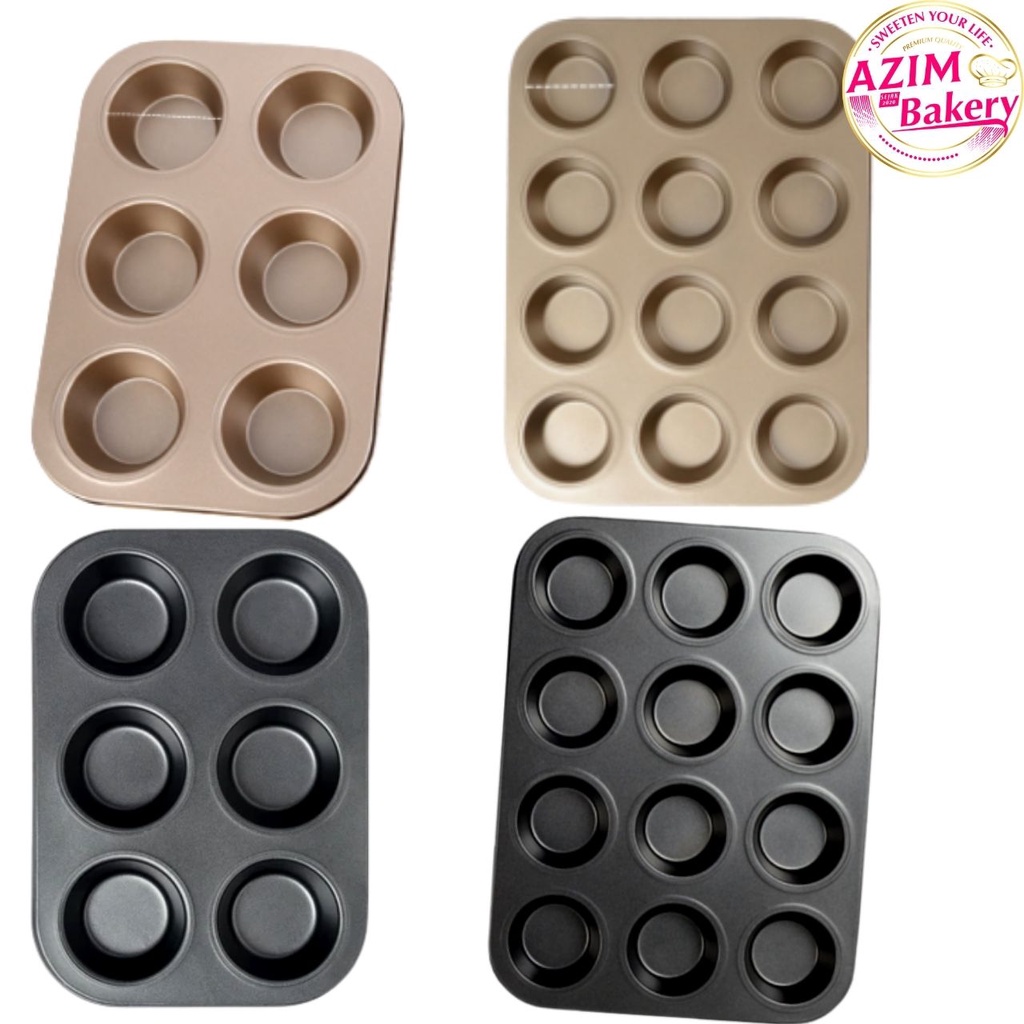 Muffin Tray 12 Holes | 6 Holes | Baking Tray | Muffin Mold | Muffin Pan ...
