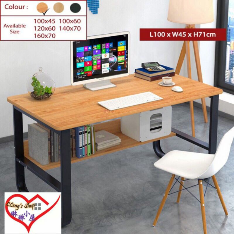 Code C - Multi-Sizes Home Office Table Steel And Wood Computer Desk ...