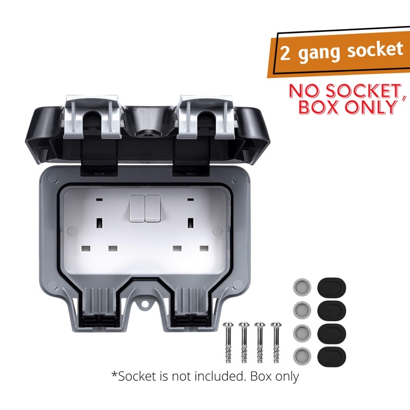 (Weatherproof) IP66 Socket and Switch Outdoor Cover (BOX ONLY)/Socket ...