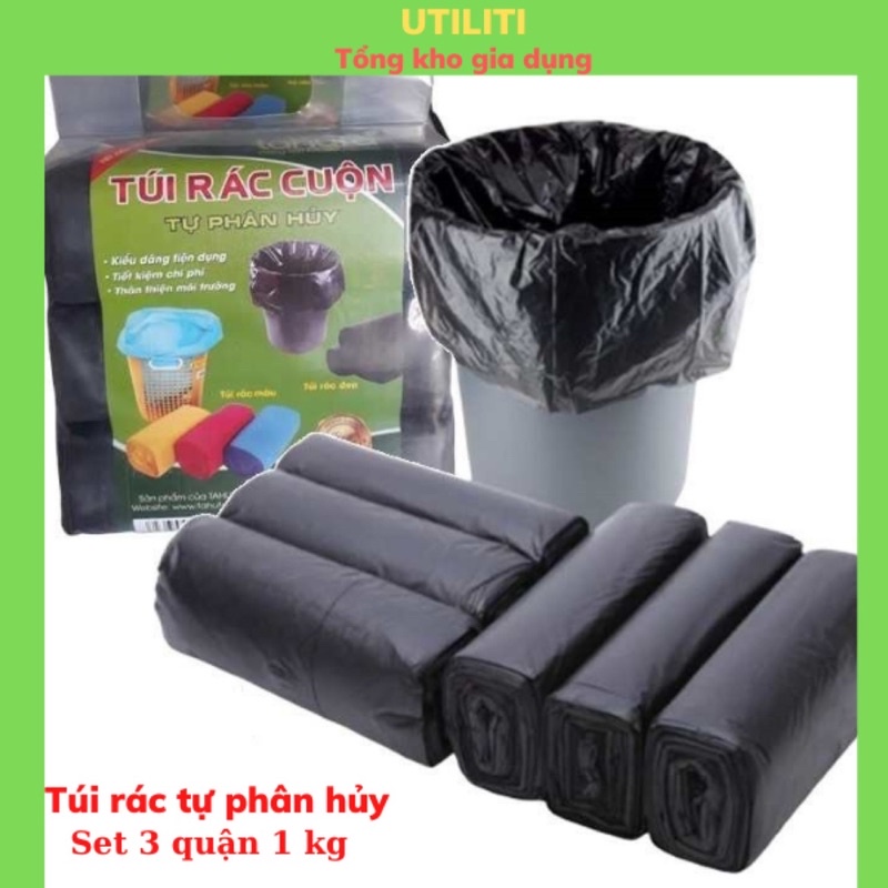 3-count clay biodegradable black trash bag 1kg | Shopee Malaysia
