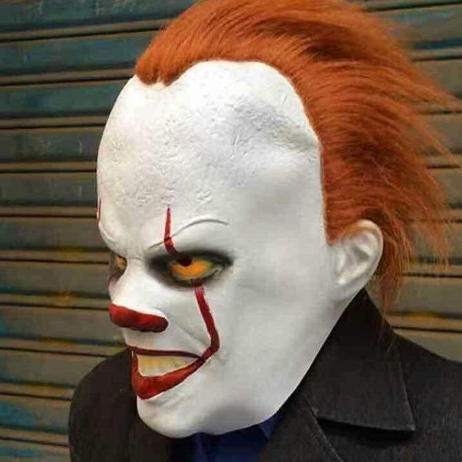 Halloween Horror Mask Pennywise Clown It Scary Movie Latex Mask ...