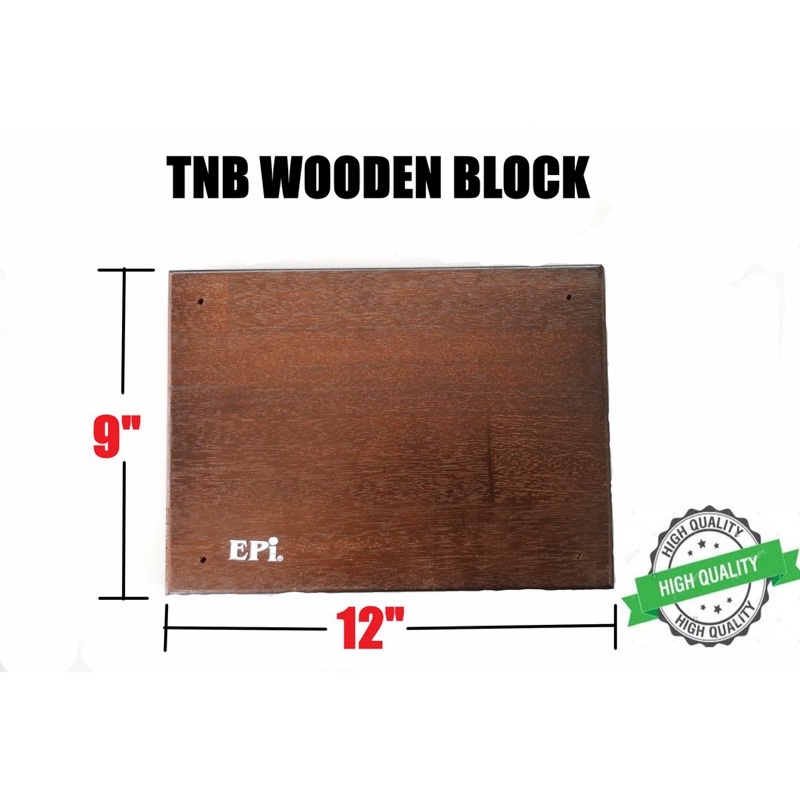TNB 9” x 12” HIGH QUALITY WOODEN BLOCK // PAPAN METER TNB | Shopee Malaysia
