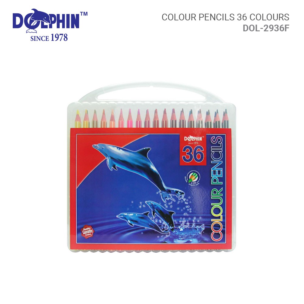 DOLPHIN Colour Pencils | 12'S | 24'S | Shopee Malaysia
