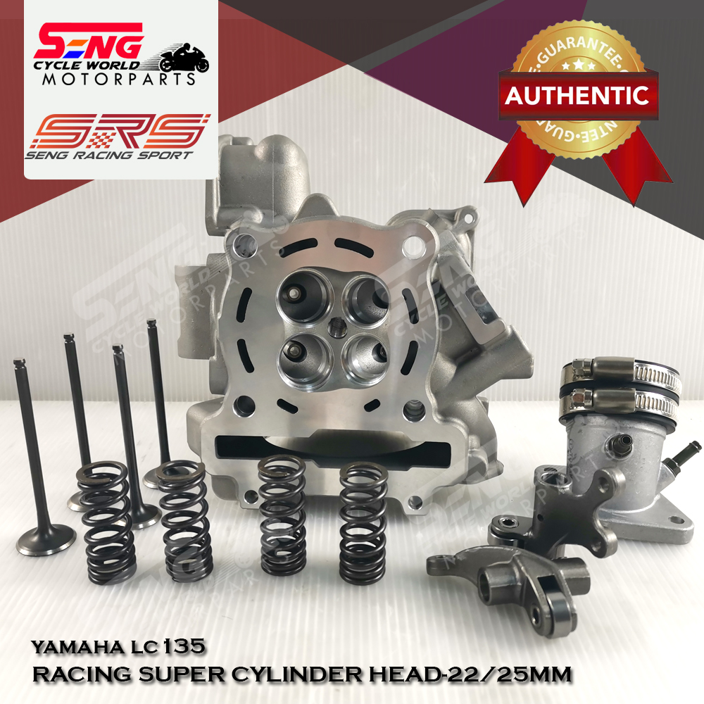 Y15 ZR / LC135 / FZ150 RACING SUPER CYLINDER HEAD- 22/25MM - 100% MADE ...