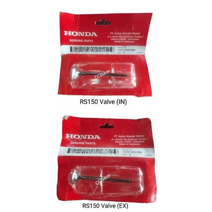 100% Original Honda RS150 Engine Valve (Standard) IN INTAKE EX EXHAUST ...