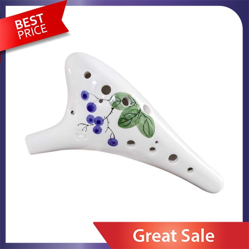 BEST SELLER 12 Holes Round Head Ceramic Ocarina Alto C Hand Painted ...