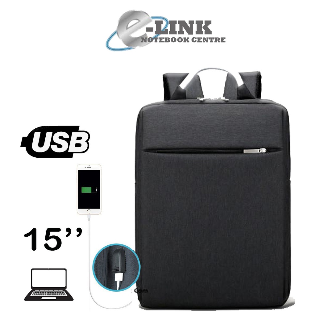 (NEW) LAPTOP NOTEBOOK BACKPACK 15'' INCH BACKPACK BAG | Shopee Malaysia