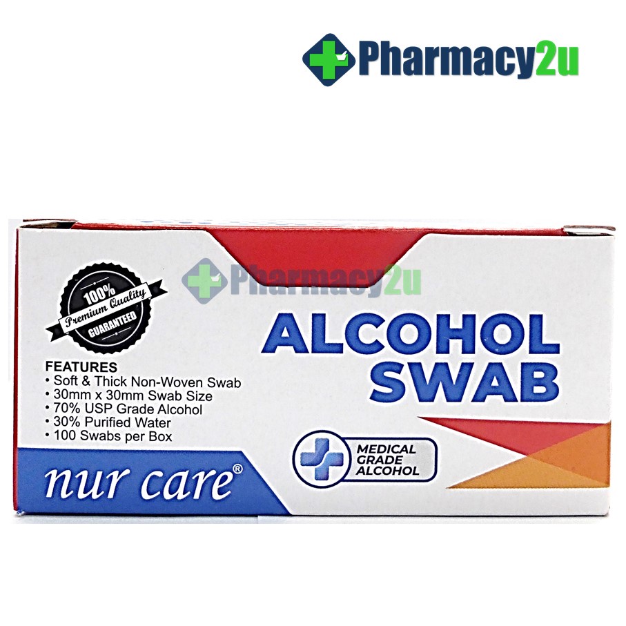 NUR CARE ALCOHOL SWAB 100S/200S (MEDICAL GRADE ALCOHOL SWAB) | Shopee ...