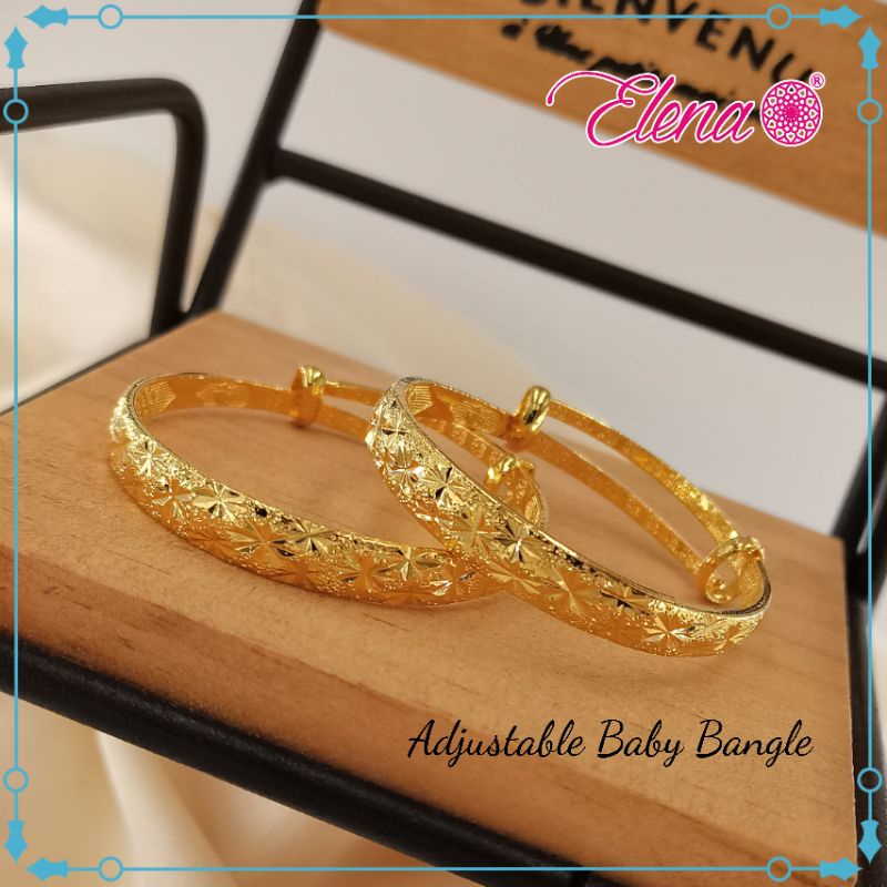 Elena Emas Korea Bangle - Baby Bangle ( EBG64 ) | Shopee Malaysia