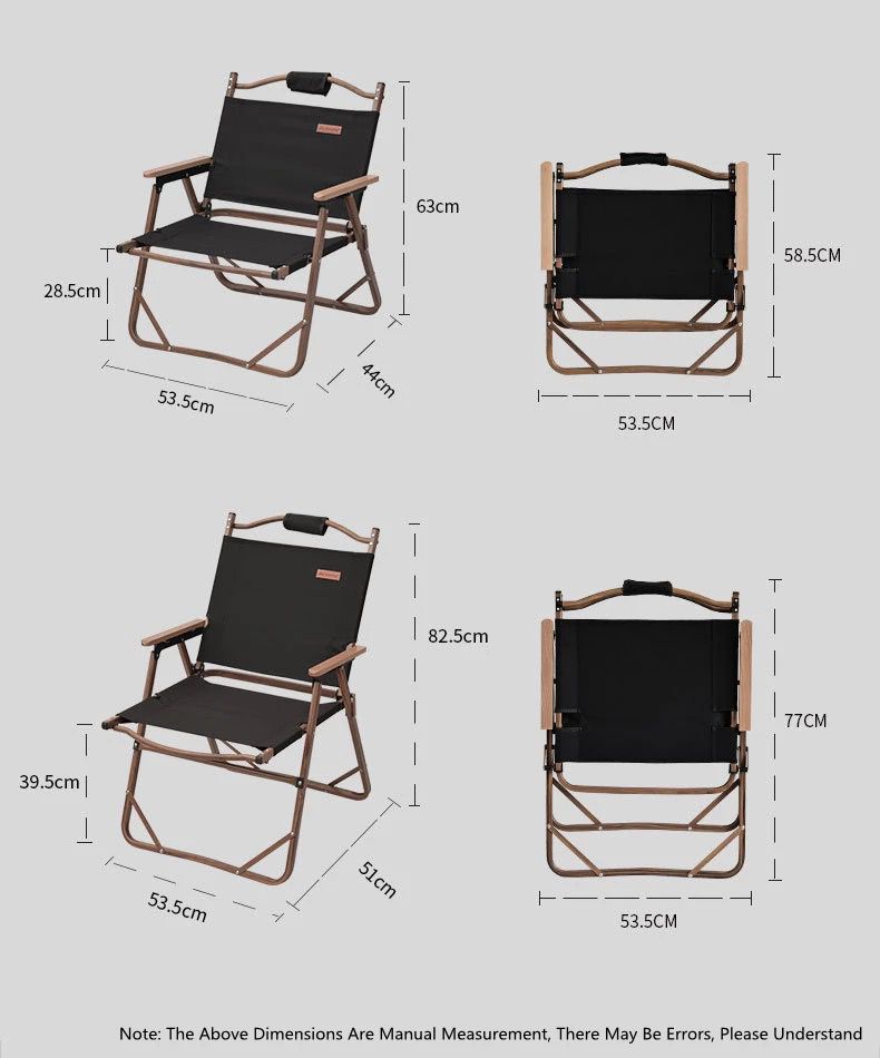ShineTrip Outdoor Folding Chair Wood Relax Armchair Portable Foldable ...