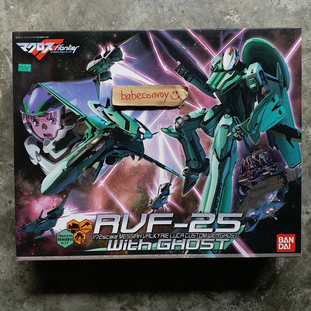 Bandai Macross Frontier 1/72 model kit RVF-25 Luca with Ghost Gundam ...