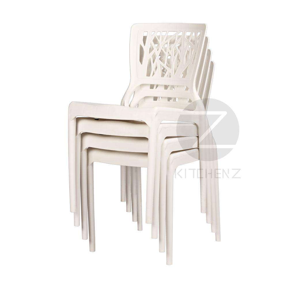 Dining Chair 3V Plastic Modern Stackable IZ-701 - 4 Pcs (6 Colours ...