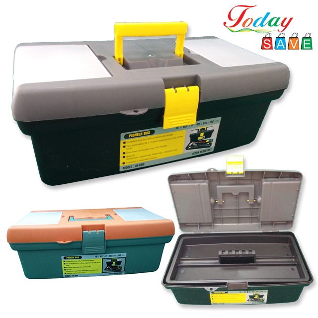 M-398 Pioneer Box Professional Large Body Plastic Tool Box | Shopee ...