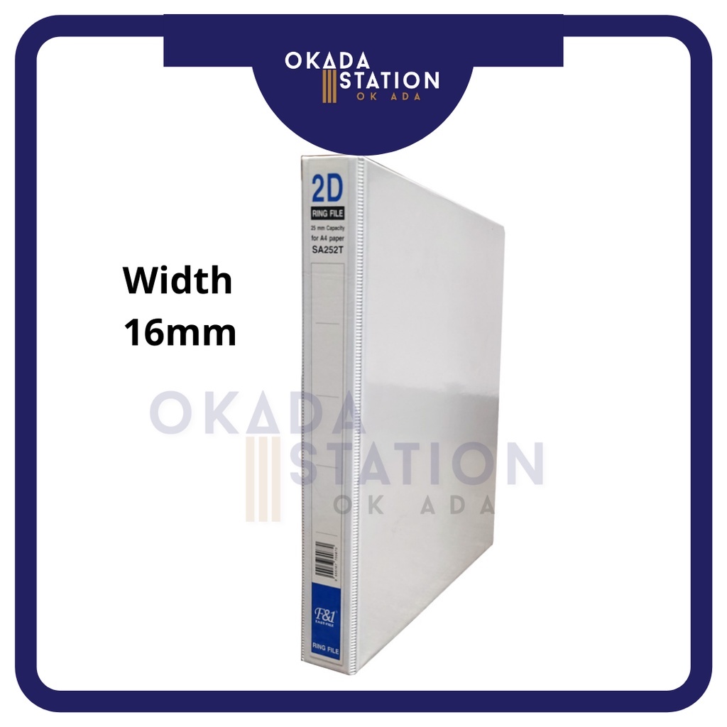 OKADA 2D PVC Ring File (A4) / Fail Kulit Keras / White File / Fail ...