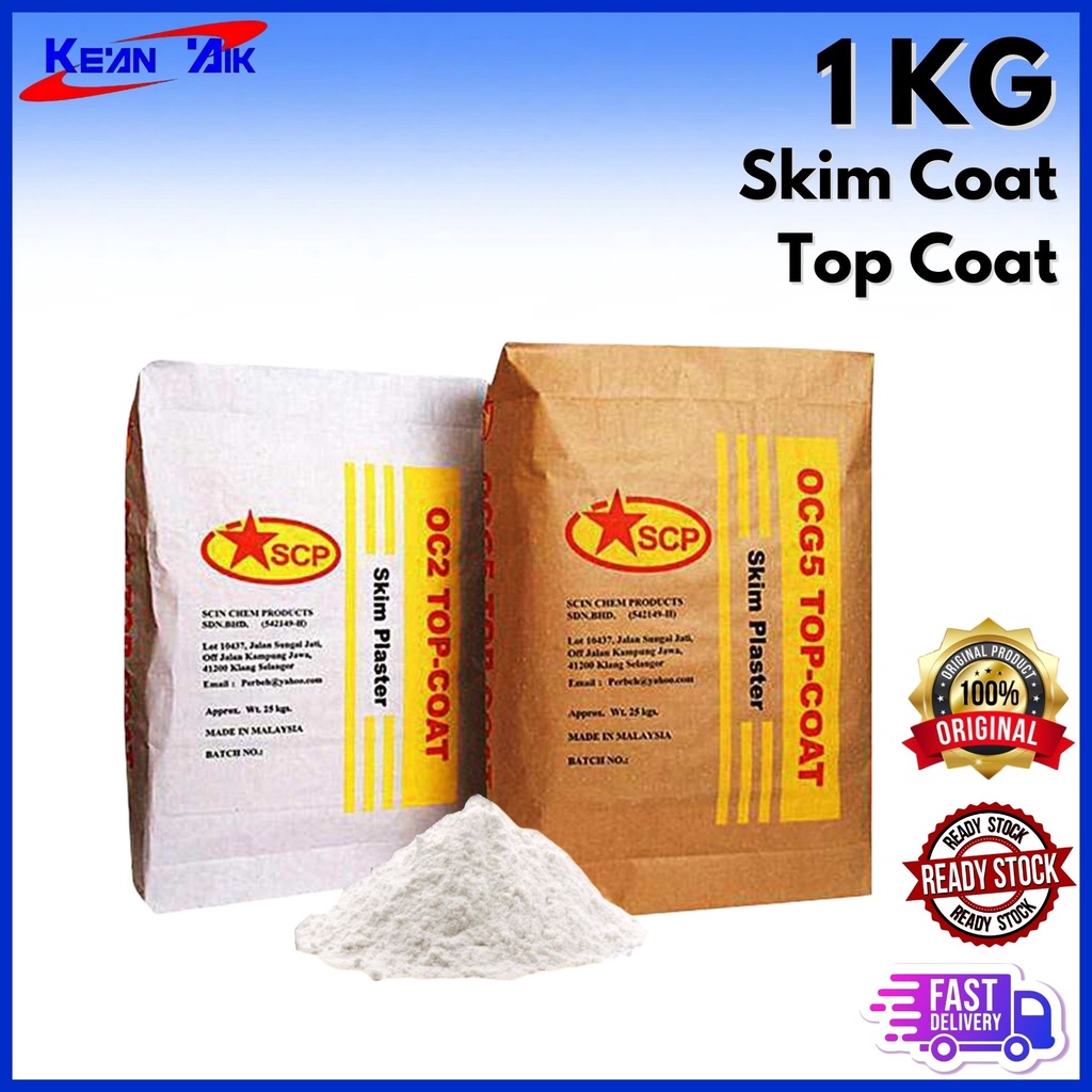 1KG Repacked Skim Coat Top Coat (White) / Skimcoat Halus | Shopee Malaysia