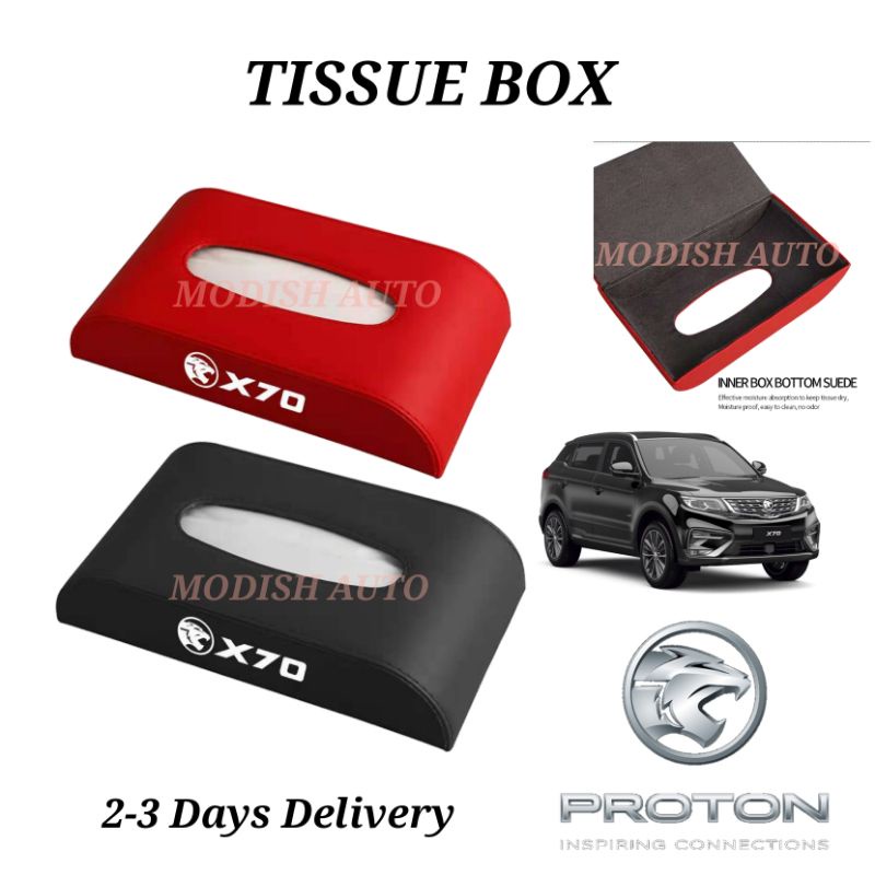 MODISH PU LEATHER CAR TISSUE BOX FOR PROTON X70 | Shopee Malaysia
