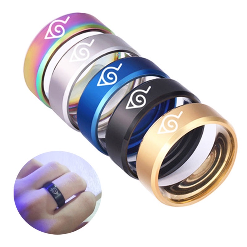 Ready stock 5 Pcs / Set Anime Naruto Limited Charm Ring Uzumaki Sasuke ...