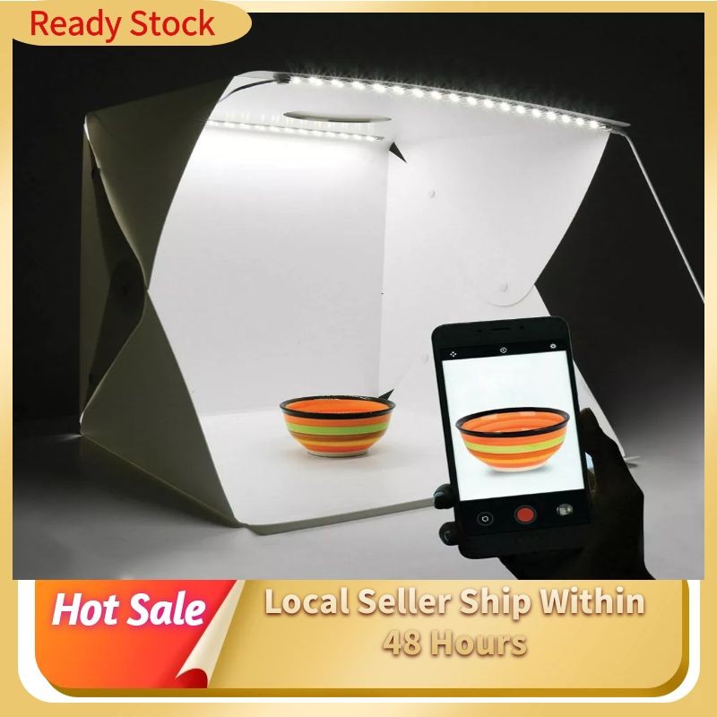 Portable Studio Photo LIGHT TENT 40cm DUAL LED Light Product Proocam ...