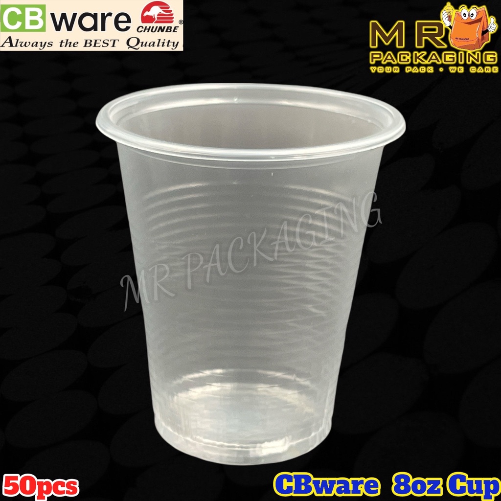 8oz PP Cup [ 50pcs± ] Benxon CBware 8 oz Disposable Plastic Drinking ...