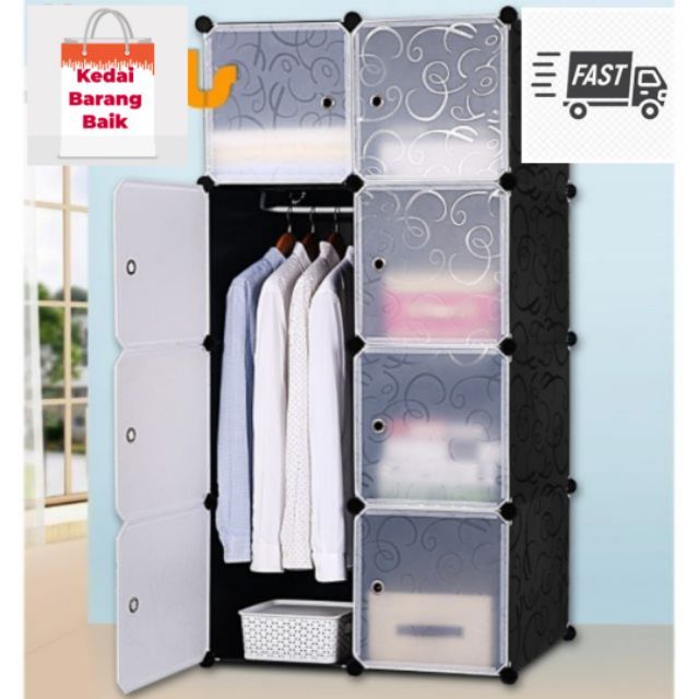 🔥HOTSALE🔥8 Unit Cube Almari Baju D. I. Y Mudah Alih Ringan Dan Tahan ...