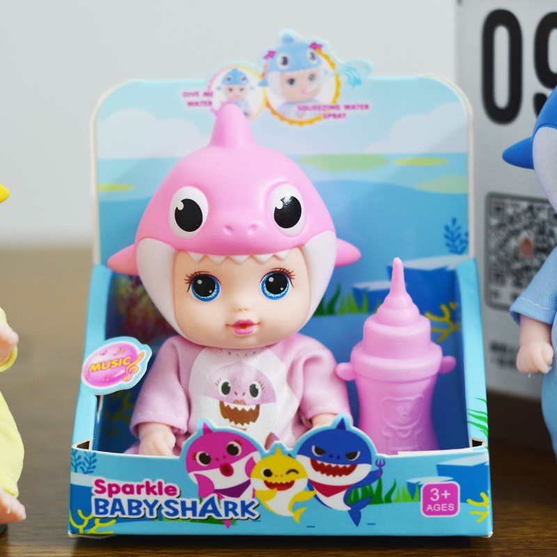 Ready stock 6 inch mini cute baby shark doll toy Music shark baby doll ...