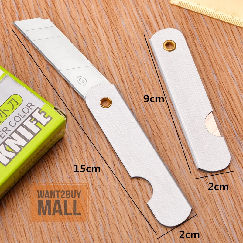 🇲🇾 🏆 2 Design Handle Pencil Steel Utility Knife Cutter Pisau Lipat ...