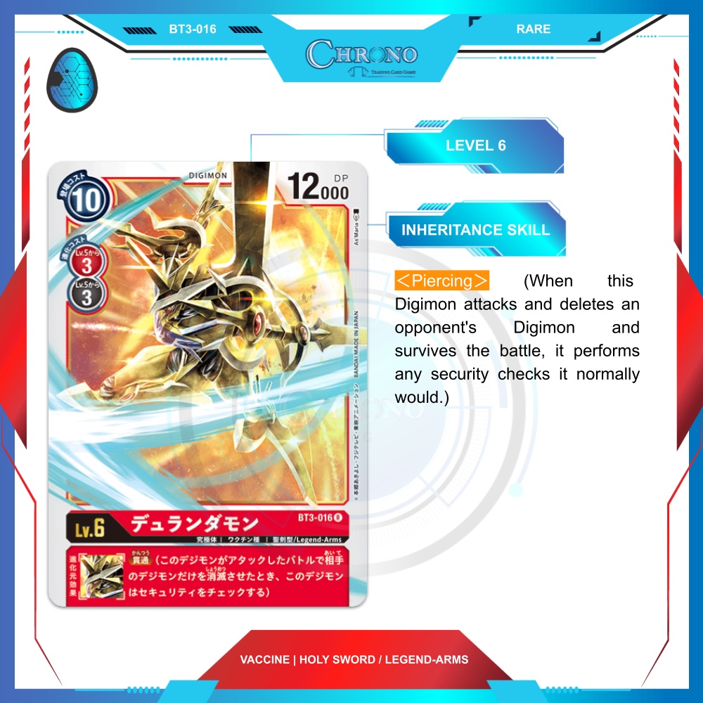 BT3-016 | Durandamon | Rare | Digimon Card Single | Chrono TCG | Union ...
