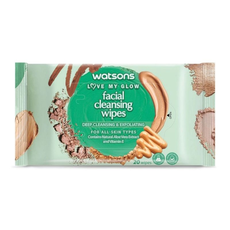 Watson Facial Cleanser Make Up Remover Wipes 20's Tisu Basah Cuci ...