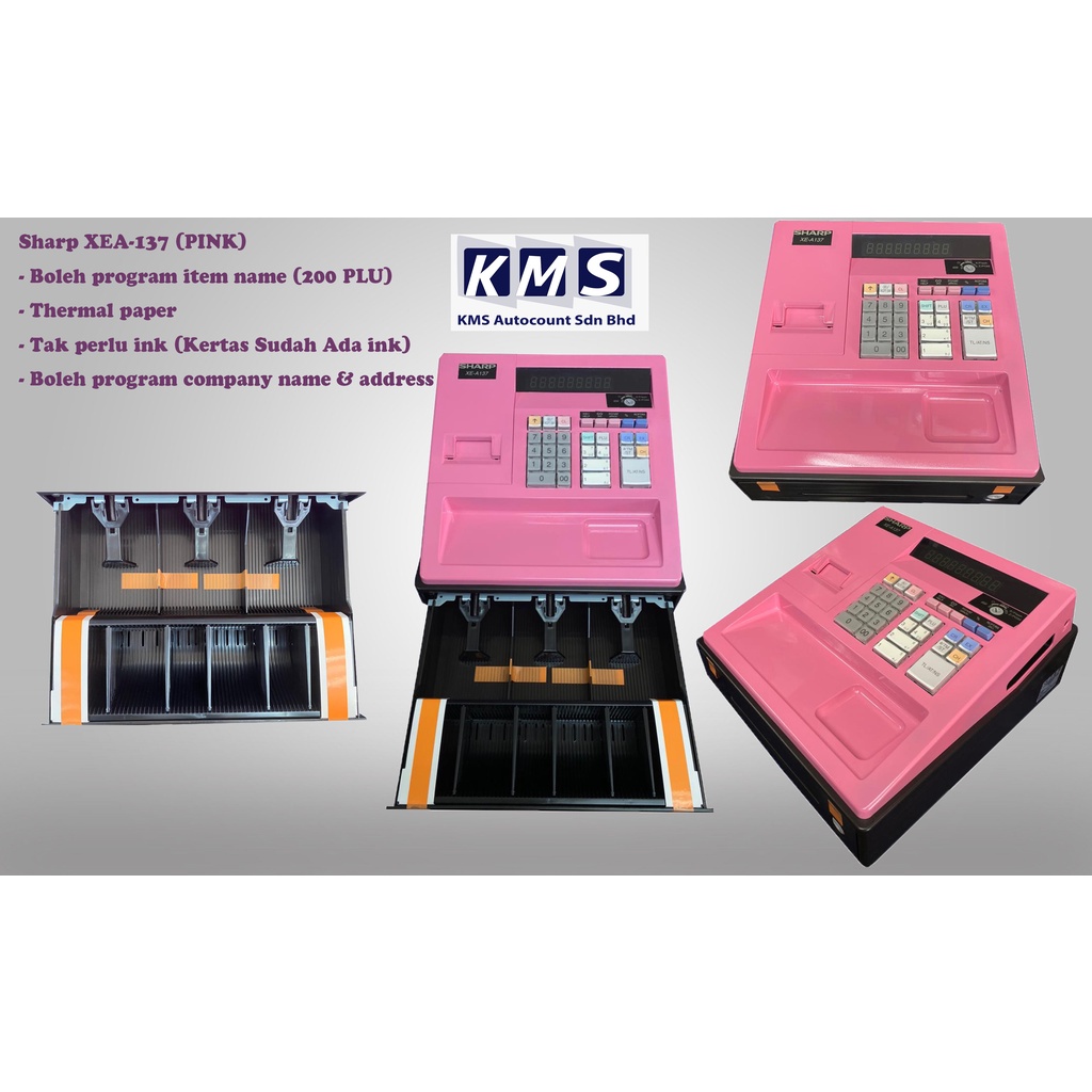 Cash Register Machine sharp XEA137 PINK | Shopee Malaysia