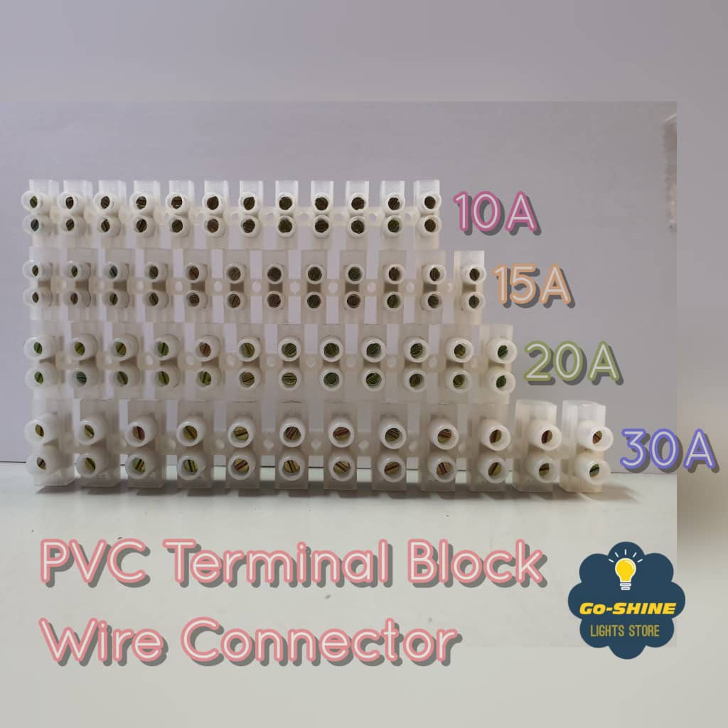 PVC Terminal Block Wire Connector // 10A 15A 20A 30A // (1pack = 10pcs ...