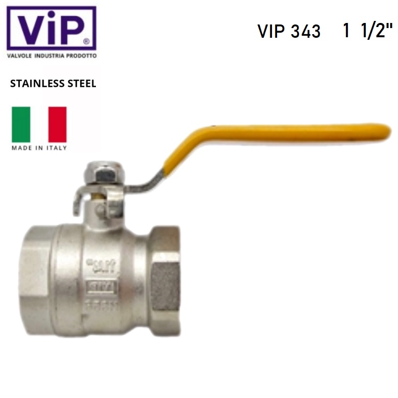 VIP 343 Brass Full Bore Ball Valve (1-1/2", 3/4") Inch 343FF PN25 ...
