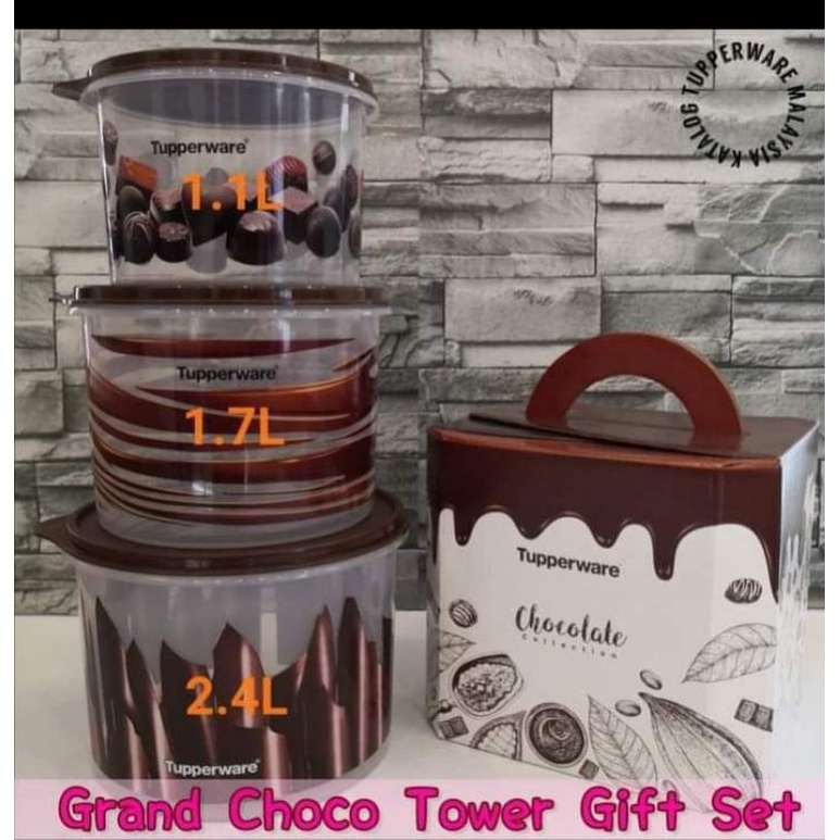 Tupperware Grand Choco Tower Set | Shopee Malaysia