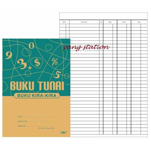 BUKU TUNAI A4 Account Buku Jurnal / Tunai / Lejar CASH BOOK Buku Simpan ...