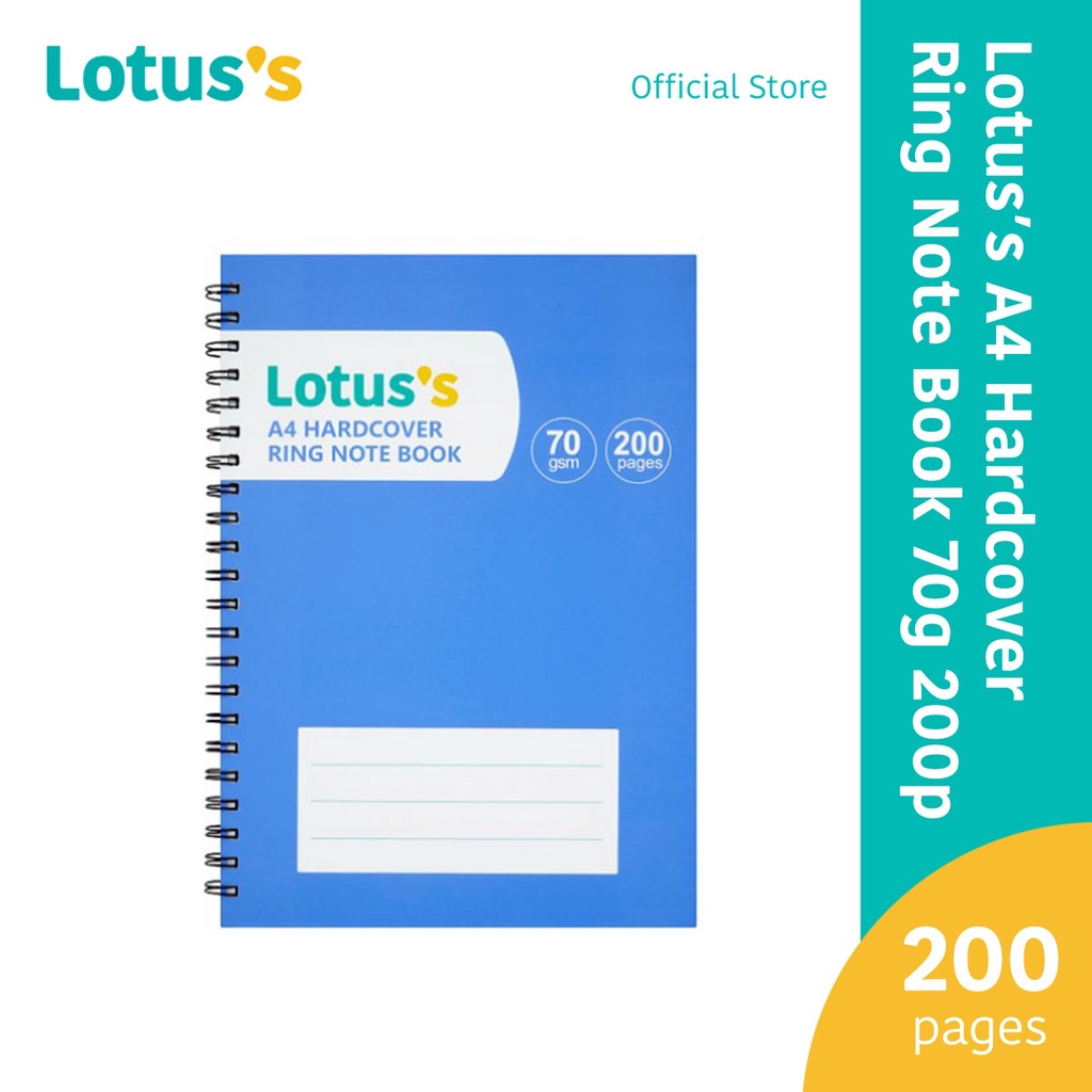 Lotus’s A4 Hardcover Ring Note Book 70g 200p | Shopee Malaysia