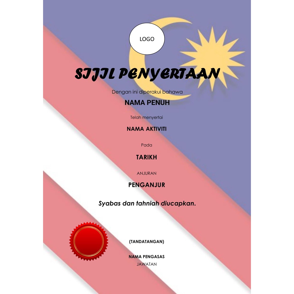 [PART 2] template sijil template certificate edit dalam powerpoint ...